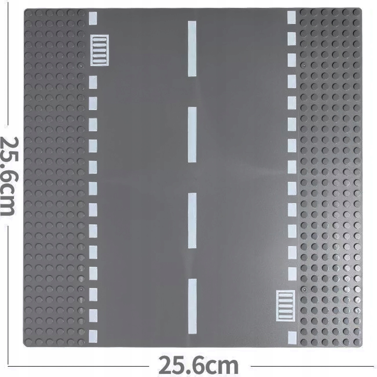 Placa de constructie sosea pentru blocuri Lego, Drum drept, 32x32, Gri ...